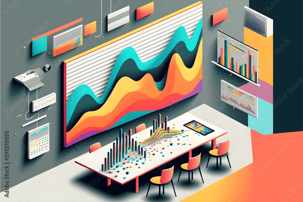 an illustration of a boring gray boardroom In the boardroom is a large ...