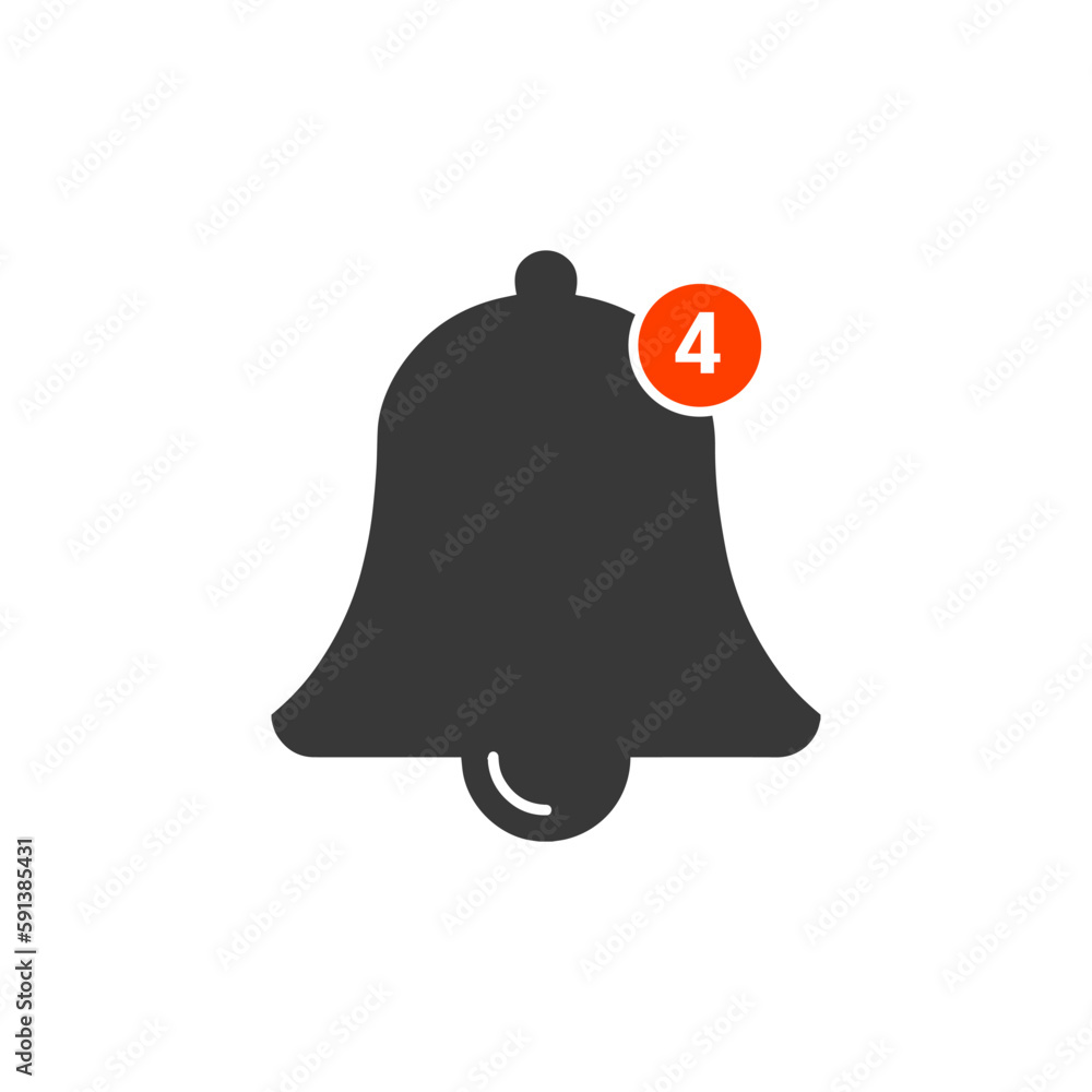 Notification icon vector, material design, Social Media element, User ...