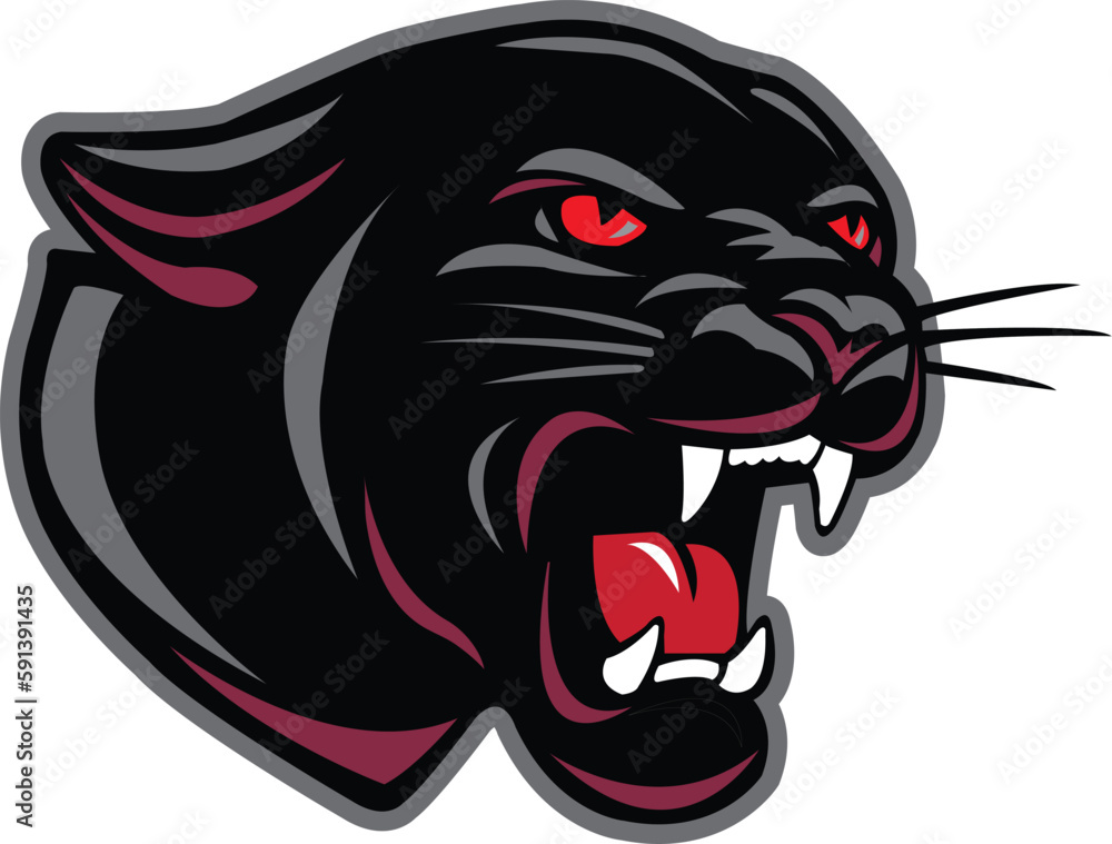 Vetor de Black Panther leopard Head Logo Vector Template Illustration ...