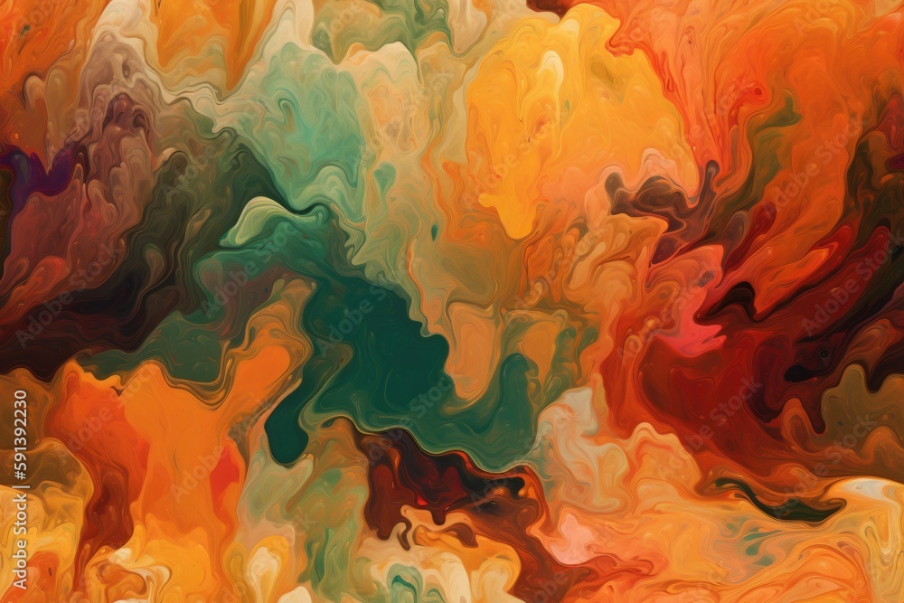 Colorful Exploding Clouds of Color Underwater Oil Colors Seamless ...