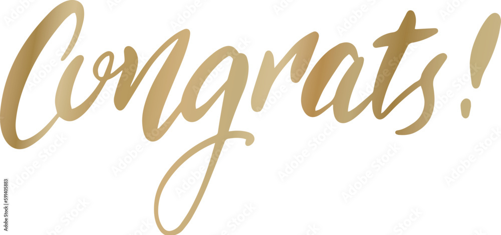 Congrats lettering. Handwritten modern calligraphy, brush painted ...