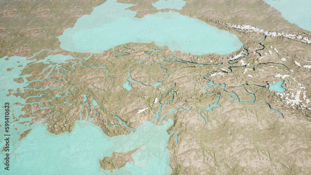 map of turkey rivers