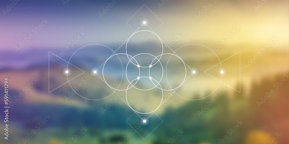 Flower of life. Tree of life. Sacred geometry spiritual new age ...