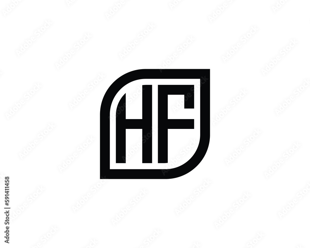 HF Logo design vector template Stock Vector | Adobe Stock