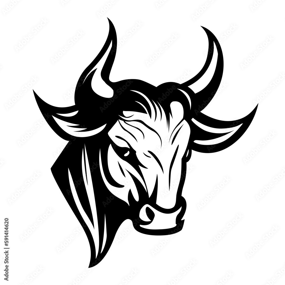Bull Face Vector