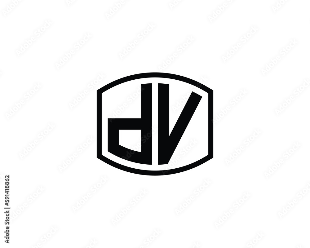 DV logo design vector template Stock Vector | Adobe Stock