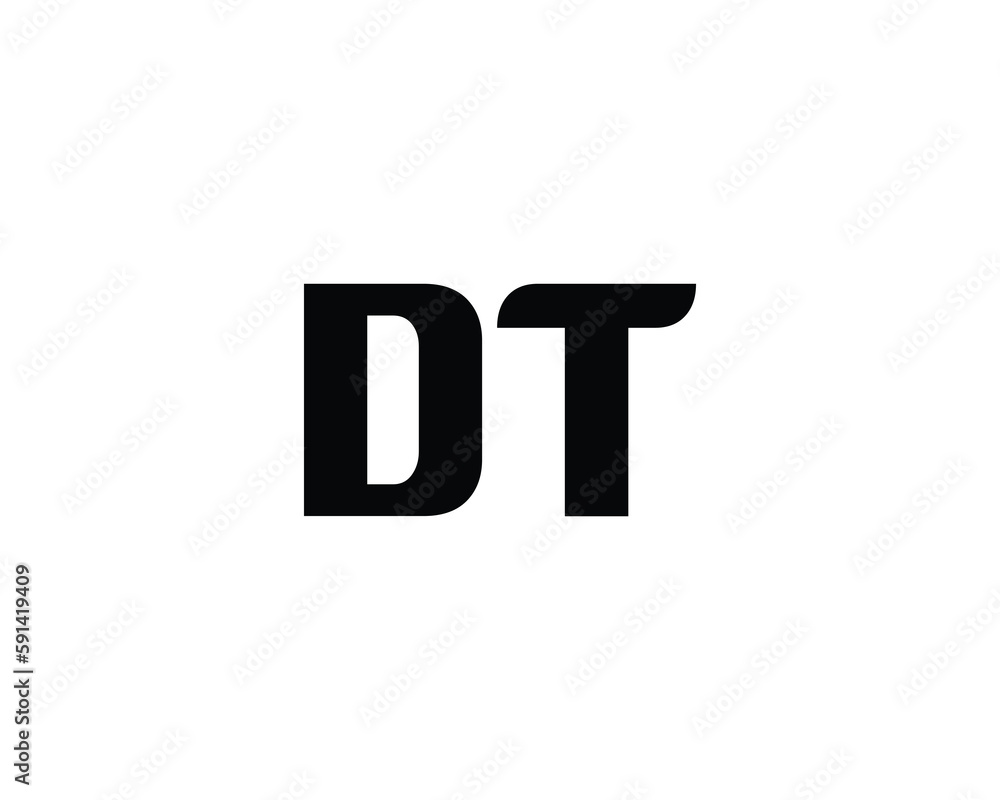 DT logo design vector template Stock Vector | Adobe Stock