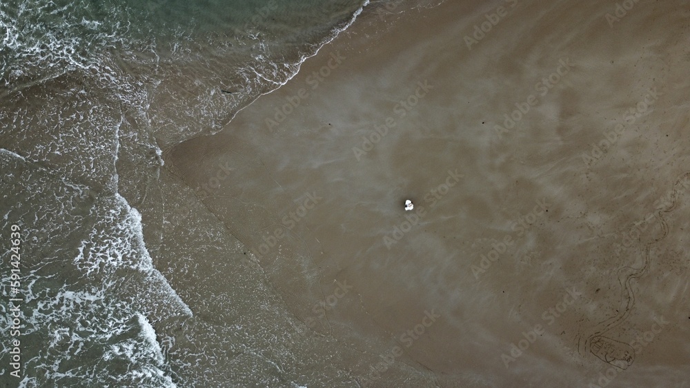Aerial photography of the sea, waves, sea boundaries, beaches Stock ...