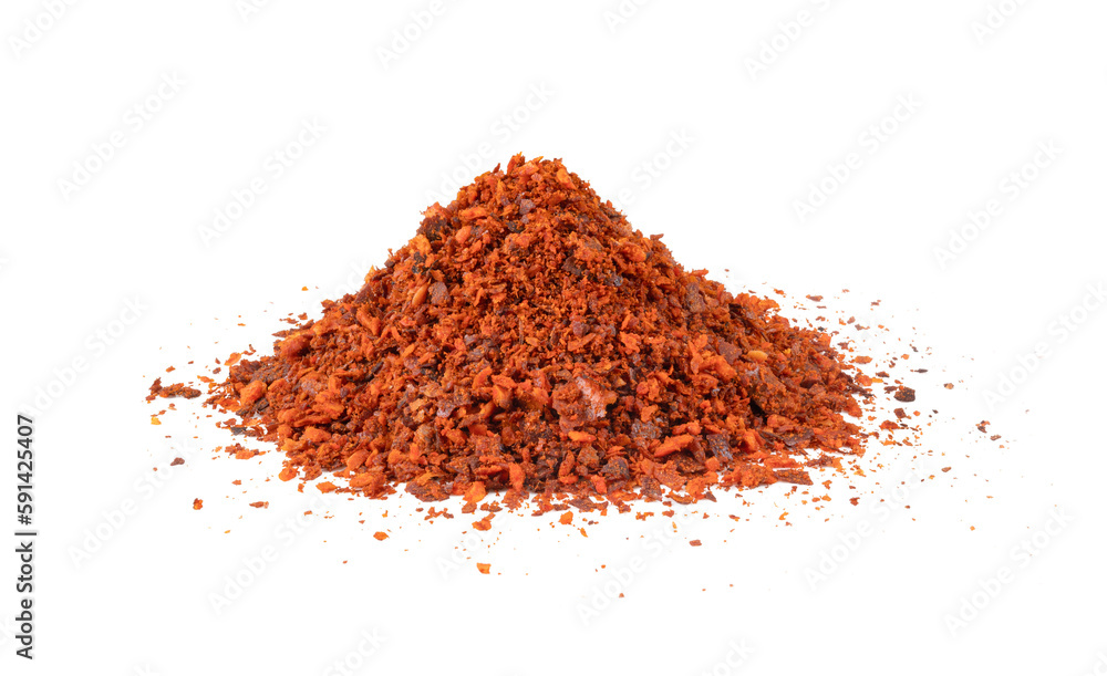 Red chili pepper powder isolated on transparent png Stock-Foto | Adobe ...