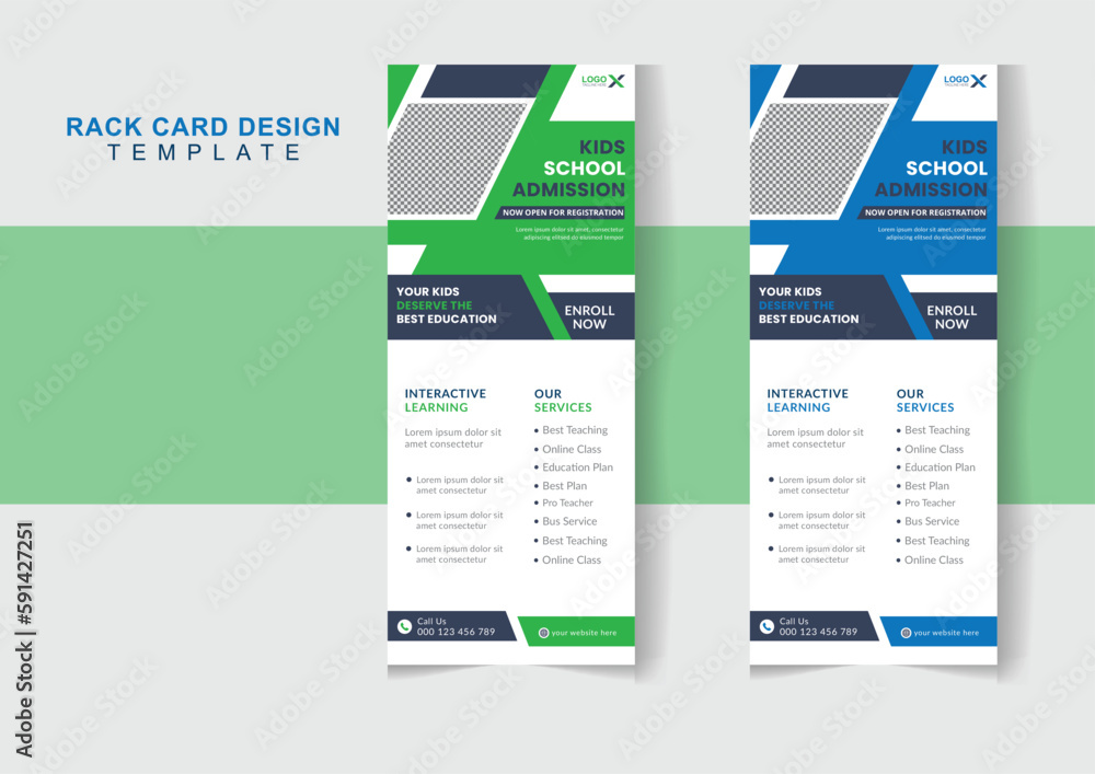 School admission dl flyer or modern rack card admission design template ...