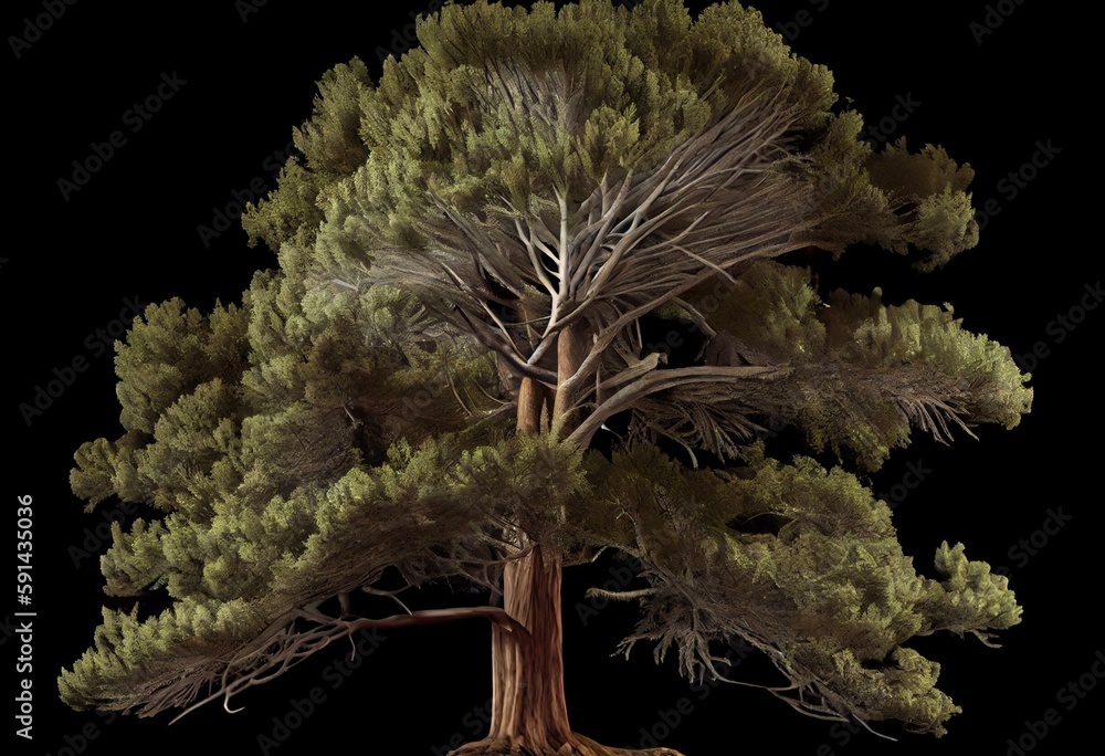 Front view of tree (Loblolly Pine) png with alpha channel to cutout 3D ...