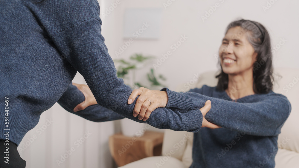 encouragement, helping hand, holding hands, Mother's day concept, young ...
