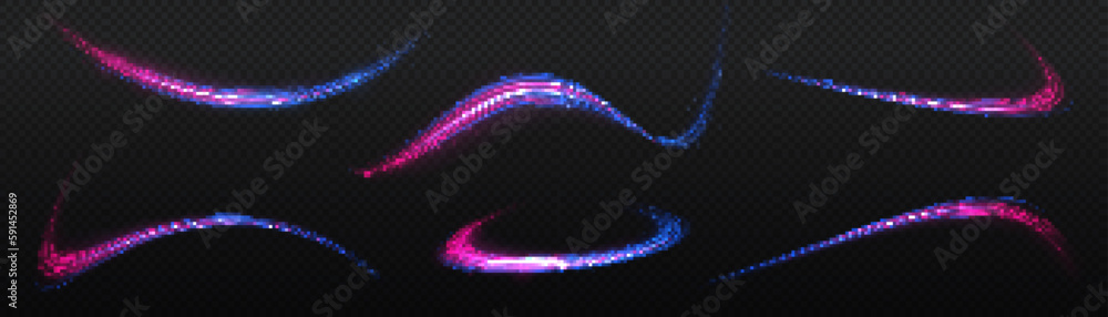 Light trail wave, fire path trace line and incandescence curve twir ...