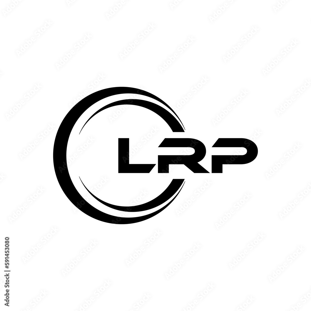 LRP letter logo design with white background in illustrator, cube logo ...