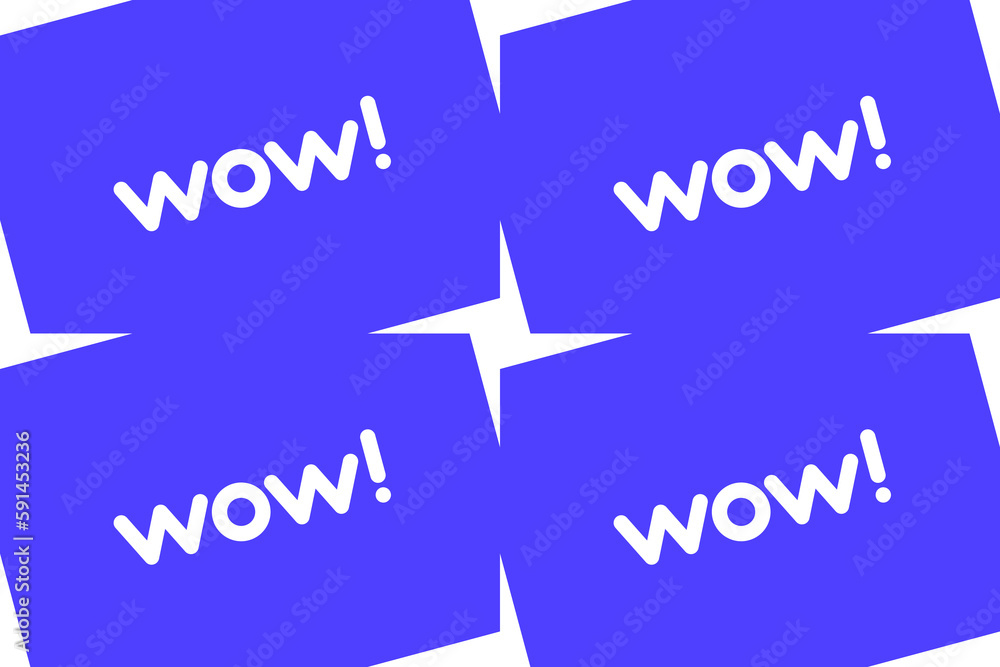 Concept W O W WO OW Round Logo. Flat Vector Design Element. Word WOW ...