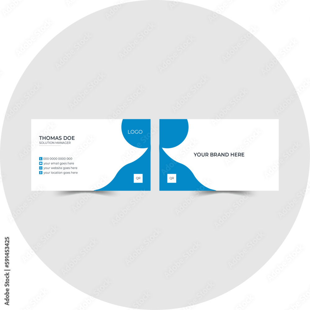business card design template. Personal visiting card without company ...