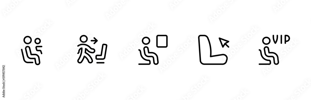 Seat icon, Man flying in an airplane, passenger on an airplane, Car ...