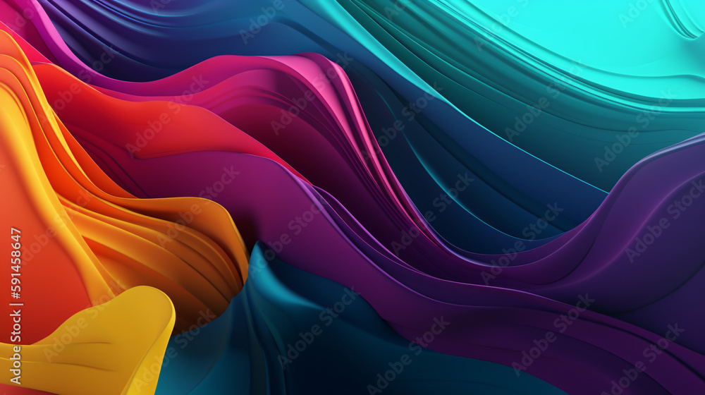 rainbow color render wallpaper splashing different colors generative ai ...