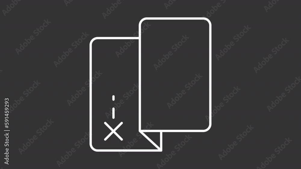 Map with route white line animation. Moving dotted line and location ...