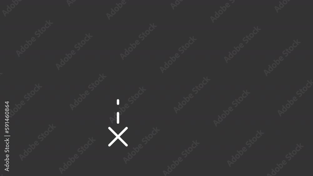 Animated route white line icon. Appearing dotted line. Location pin ...