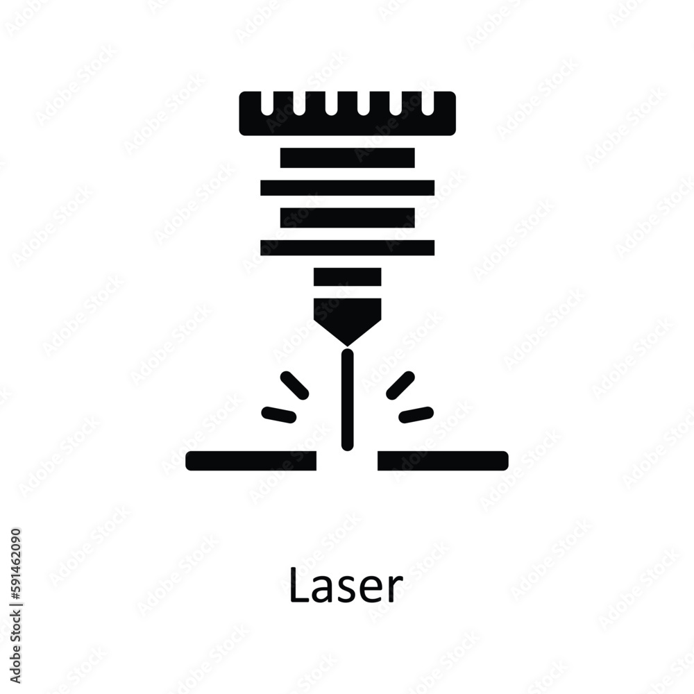 Laser Vector Solid Icons. Simple stock illustration stock Stock Vector ...