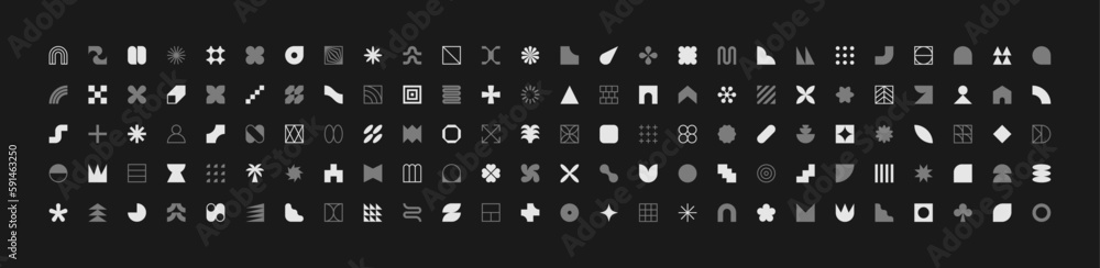 Neo geo shapes set. Basic shapes collection. Neo geometric icons ...