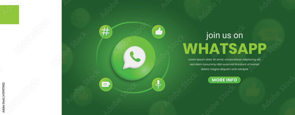 join us on whatsapp, 3d whatsapp logo with social media icon, whatsapp ...
