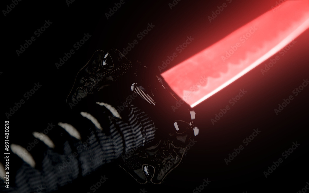 katana in fire Stock Illustration | Adobe Stock
