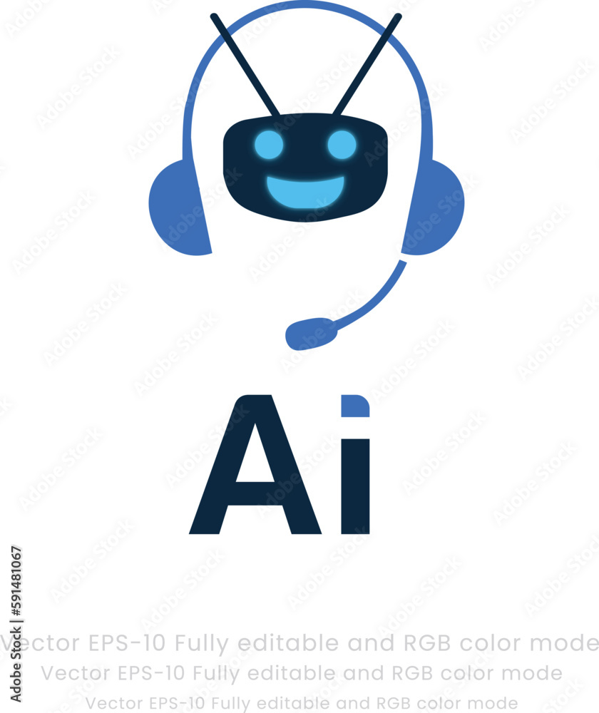 Ai artificial inteligence logo or ai logo design Stock Vector | Adobe Stock