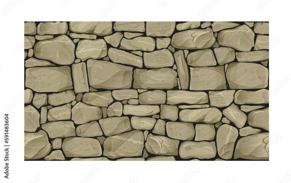 Seamless realistic texture of old big stone Stock Vector | Adobe Stock
