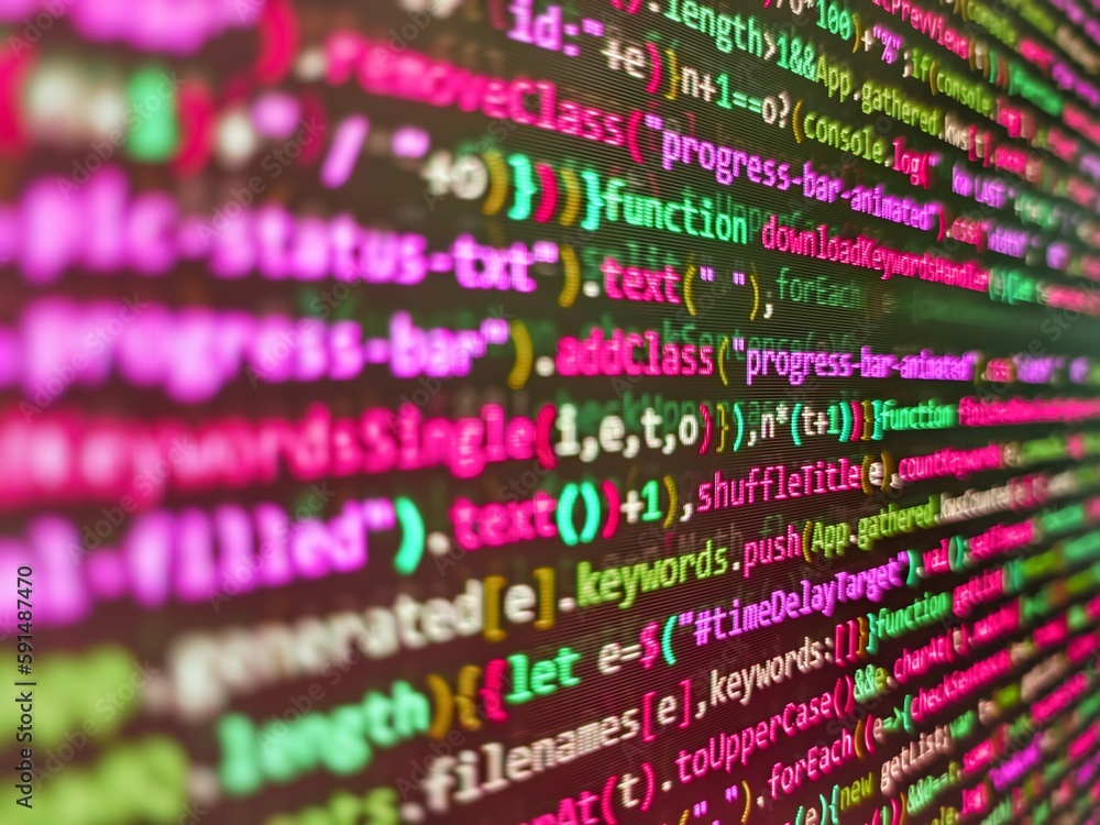 Software background technology. Programming code abstract background ...