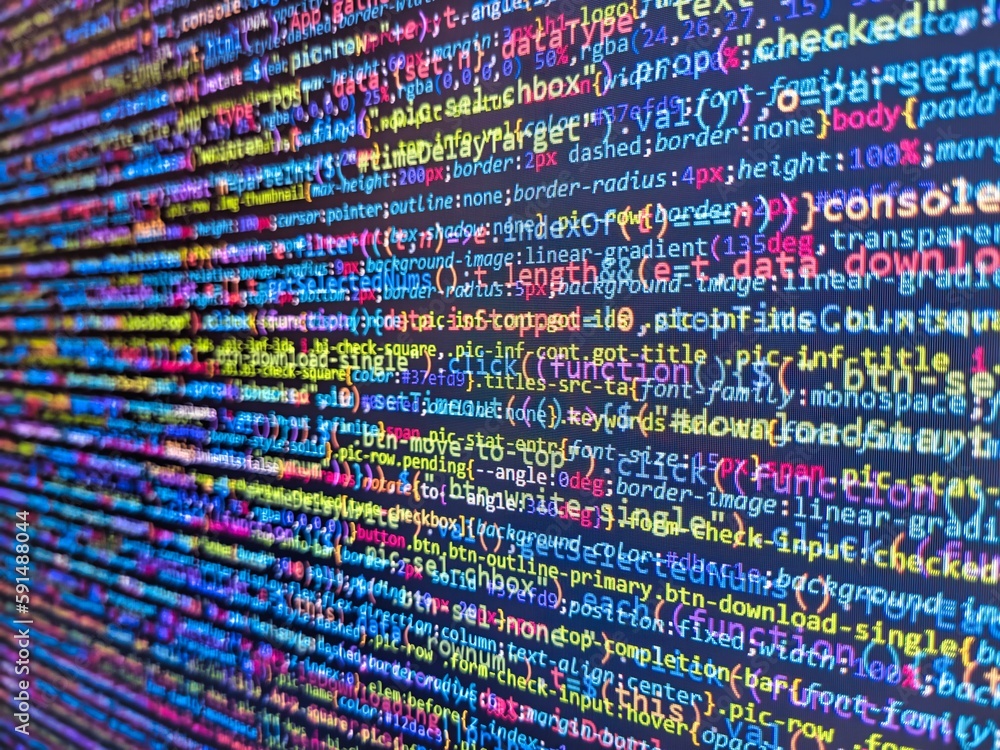 Information technology concept. Screen display digital certificate ...