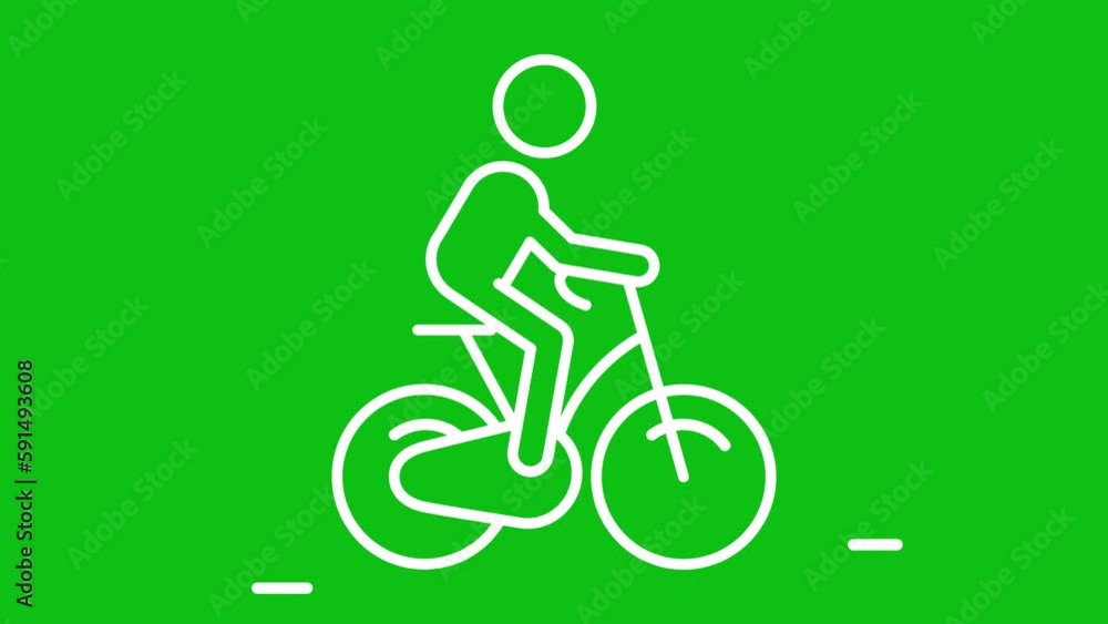 Learning bike ride white animation. Kid cycling. Physical activity ...