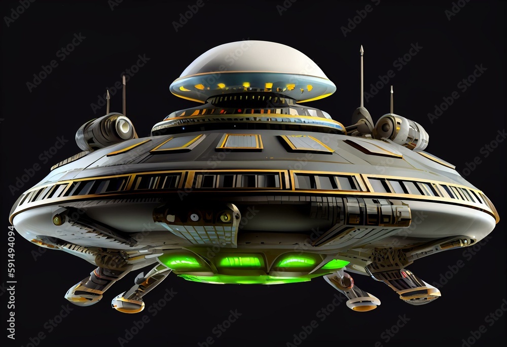 UFO flying saucer spaceship from outer space which is an alien craft ...