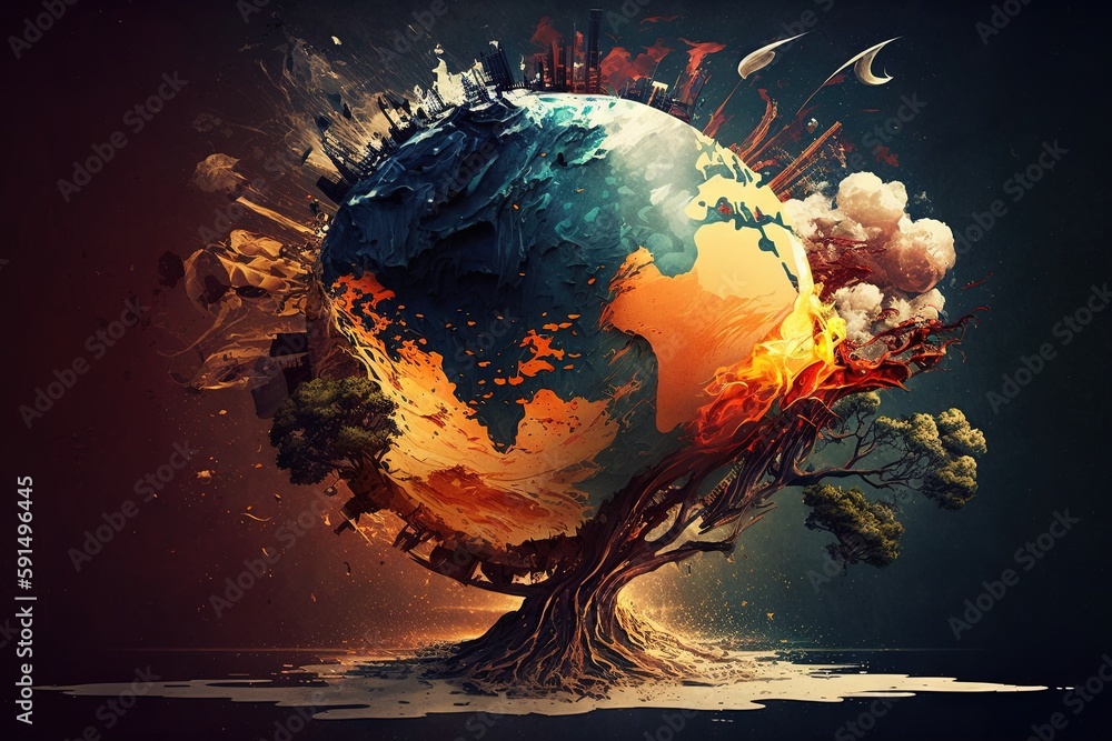 International day of Disaster Risk Reduction illustration generative ai ...