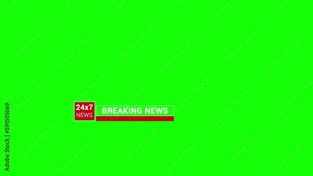 Breaking News - Lower third live breaking news green screen and ...