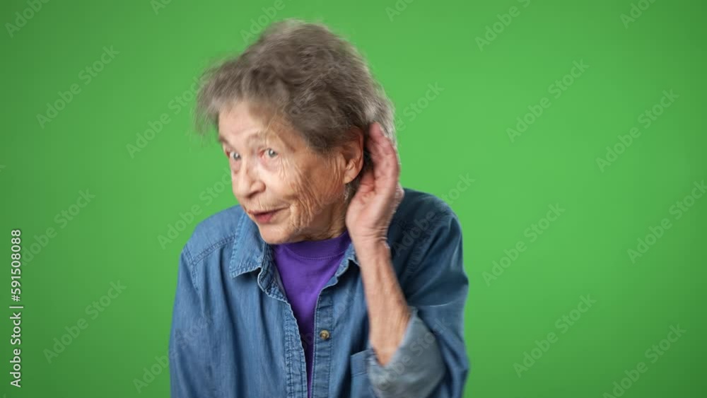 Portrait of caucasian smiling elderly senior old woman with wrinkled ...