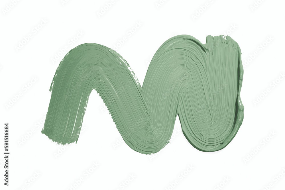 Smear and texture of acrylic paint isolated on white background. Cream ...