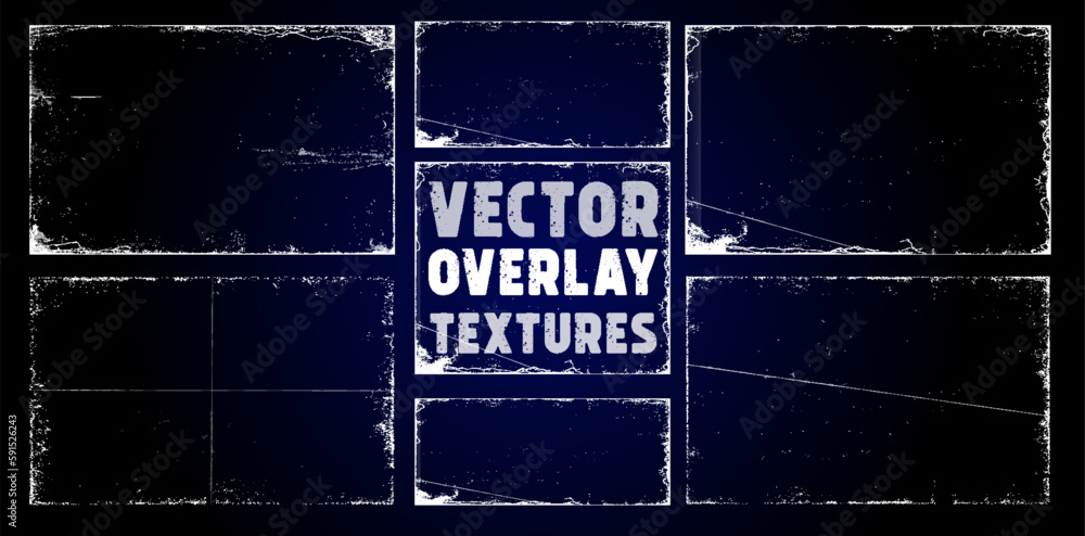 The effect of an old wall with scratches and damage. Collection of ...