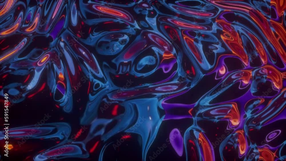 Creative 4k Motion design of 3d background with Neon Colors and Liquid ...