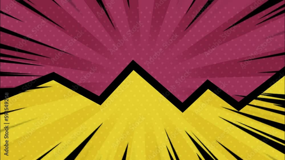 Comic Book Action Layout Background With Power Fx 4k animation of a ...