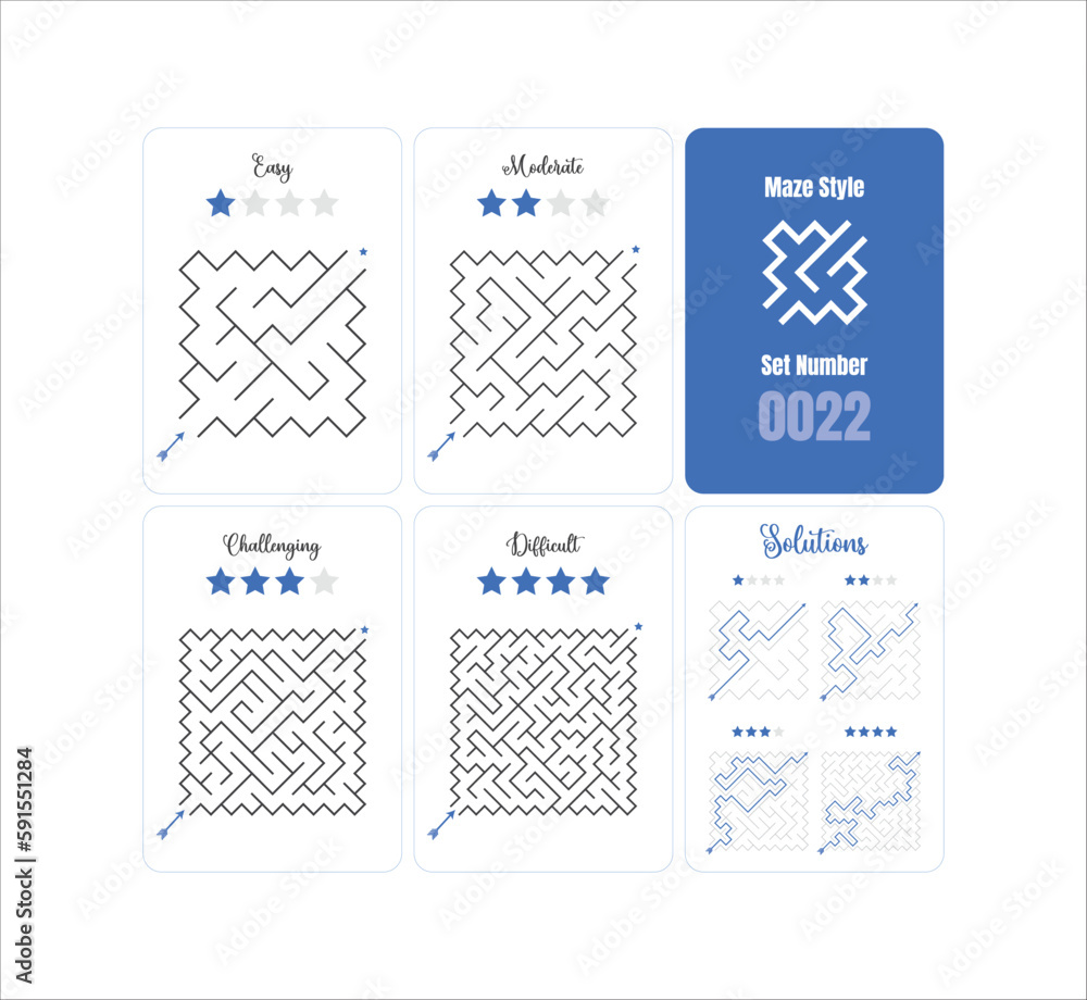 Set of 4 Diamond Mazes game puzzle printable for kids at varying levels ...