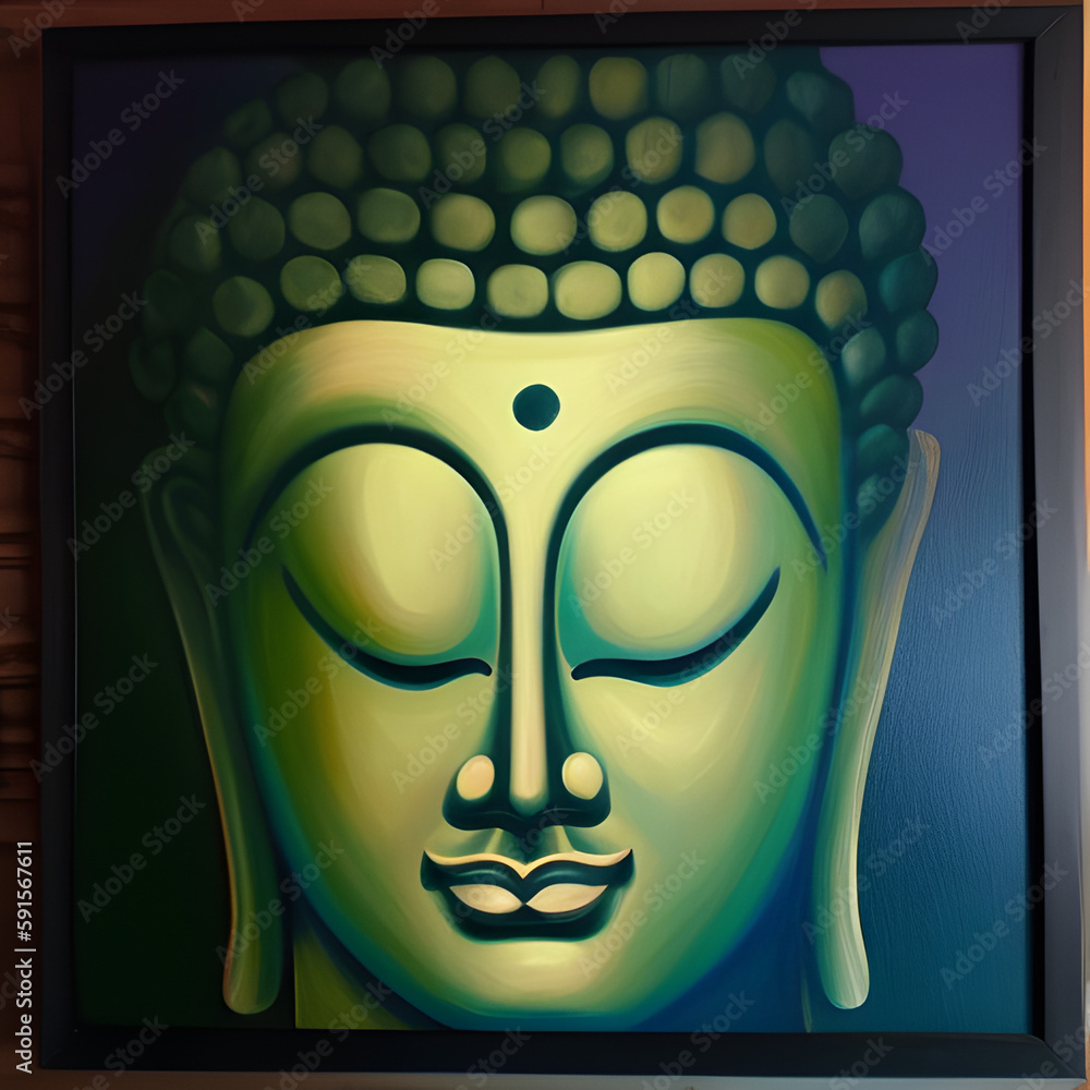 face of a lord buddha painting Find peace and serenity with this ...