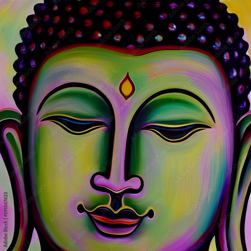 lord buddha face paint Find peace and serenity with this stunning Lord ...