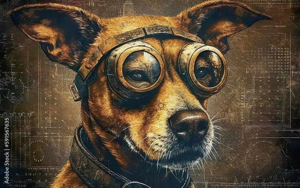 Concept Art Steampunk Dog