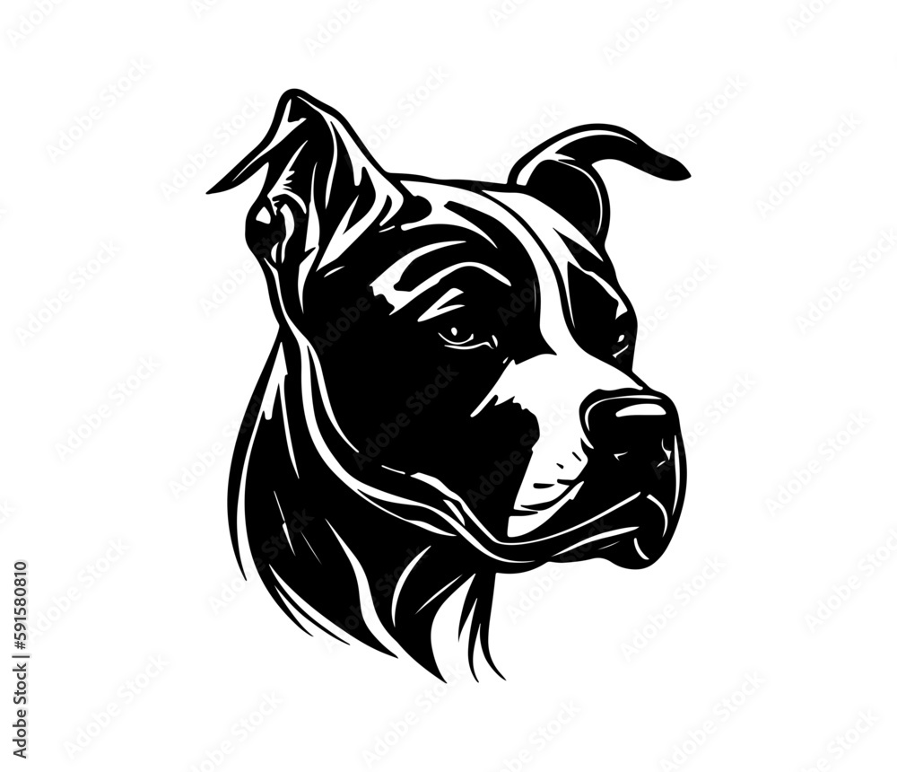 american pit bull terrier, american pit bull terrier Dog Face SVG ...