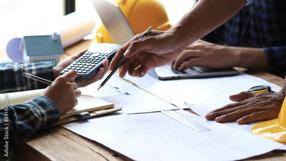 Architects and engineers are working together to edit the draft house ...