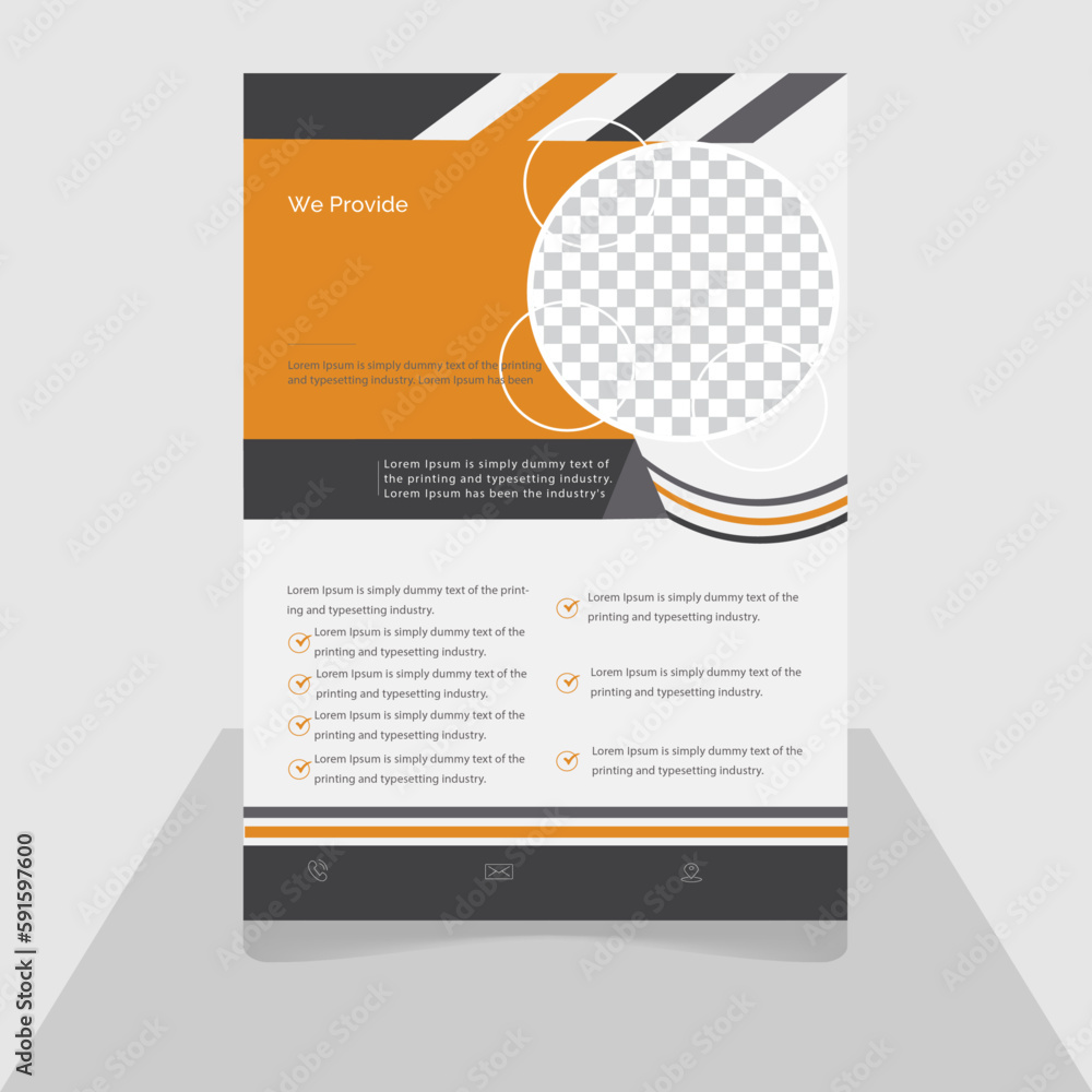 Vetor de Corporate Business flyer template vector design, Flyer ...
