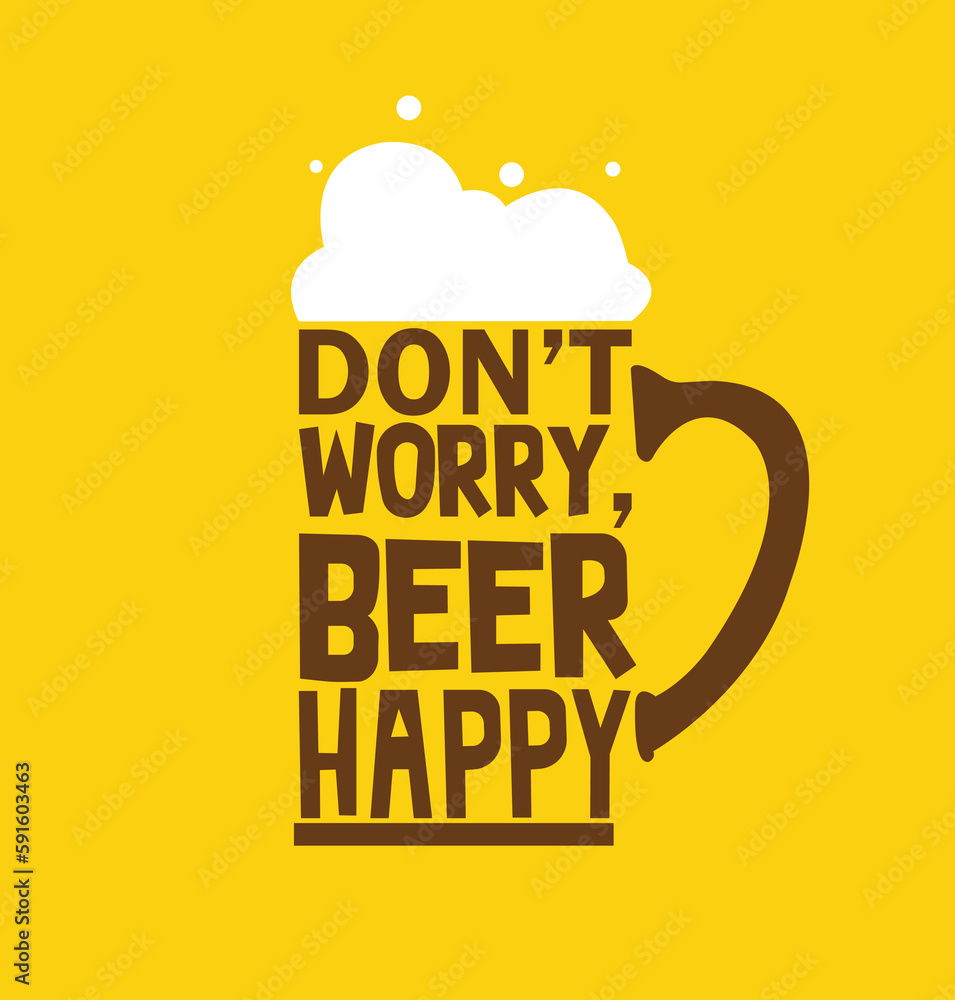 Vetor de Happy beer day, National Beer Day, vector illustration, flyer ...