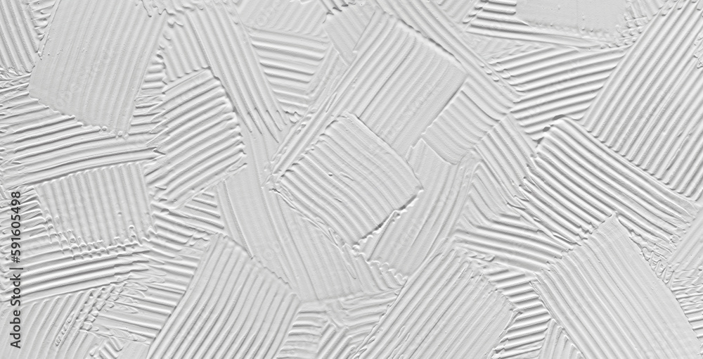 Trendy 3D paint texture with spatula strokes, white canvas volumetric ...